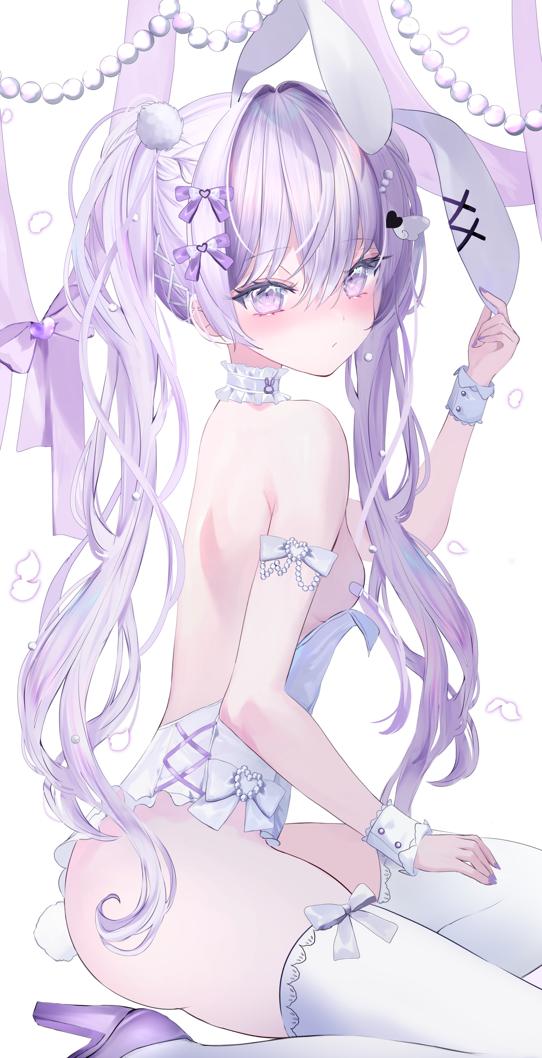 otonoha moe animal ears bandaid breasts bunny ears bunny girl heels no bra pasties tail ...